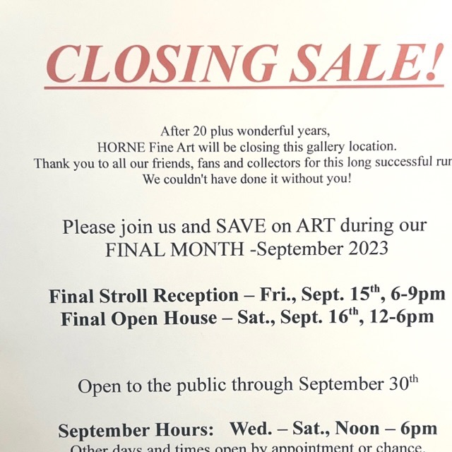 CLOSING SALE!!! - HORNE Fine Art Gallery & Studio - Salt Lake City, Utah