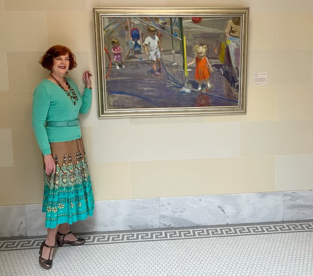 PAINTING INSTALLED IN SENATE CAUCUS ROOM, UTAH STATE CAPITOL - HORNE ...